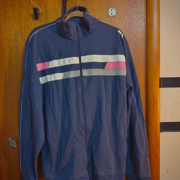 Puma | Jackets & Coats | Puma Mens Blue And Pink Windbreaker | Poshmark